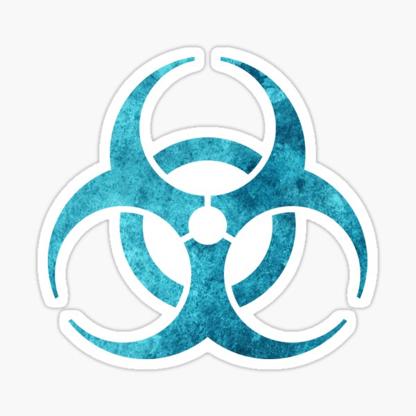 "Blue Biohazard Symbol" Sticker for Sale by Rebellion-10 | Redbubble