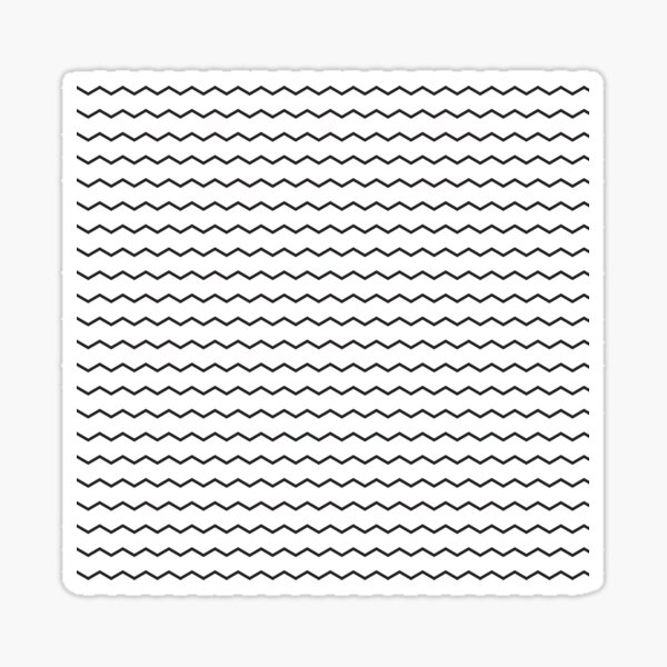 "Black Wave Line Pattern Art Print" Sticker for Sale by pixelmay ...