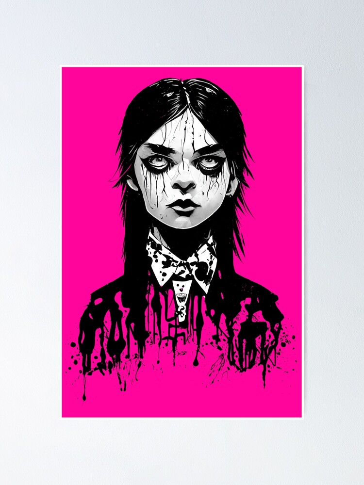 "Splash of Wednesday Addams" Poster for Sale by ChasmicArt | Redbubble