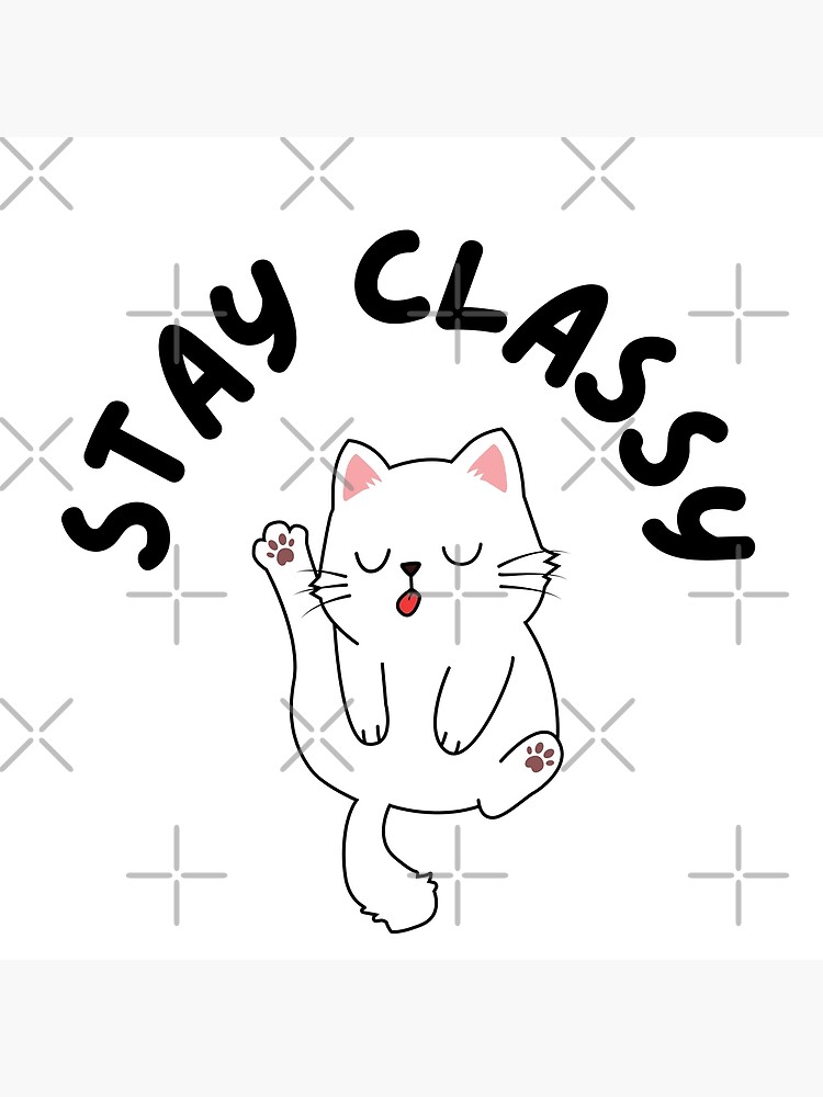Stay Classy Stay Classy Quotes Stay Classy Cat Dont Touch My Kitty Cat Cutecats Cute