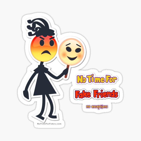 "Fake Friend Emoji Girl" Sticker for Sale by NoTimeForFakes | Redbubble