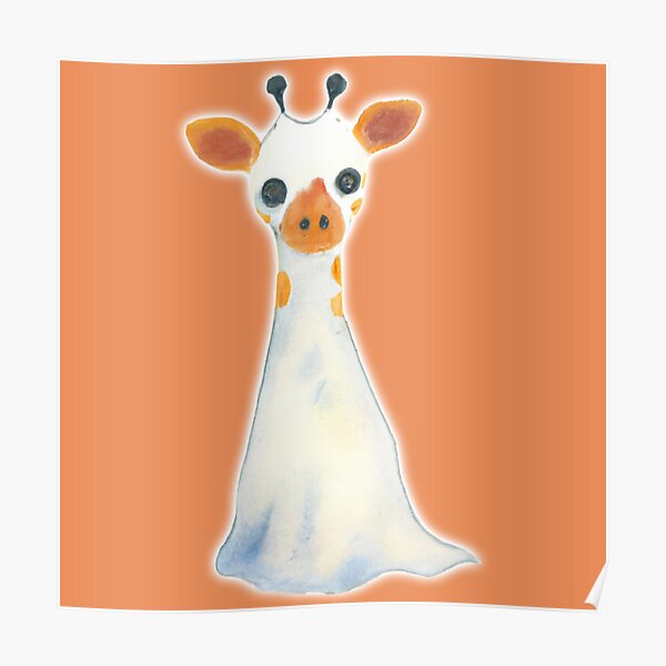 "Giraffe Ghost " Poster for Sale by ShieldsWasHere | Redbubble