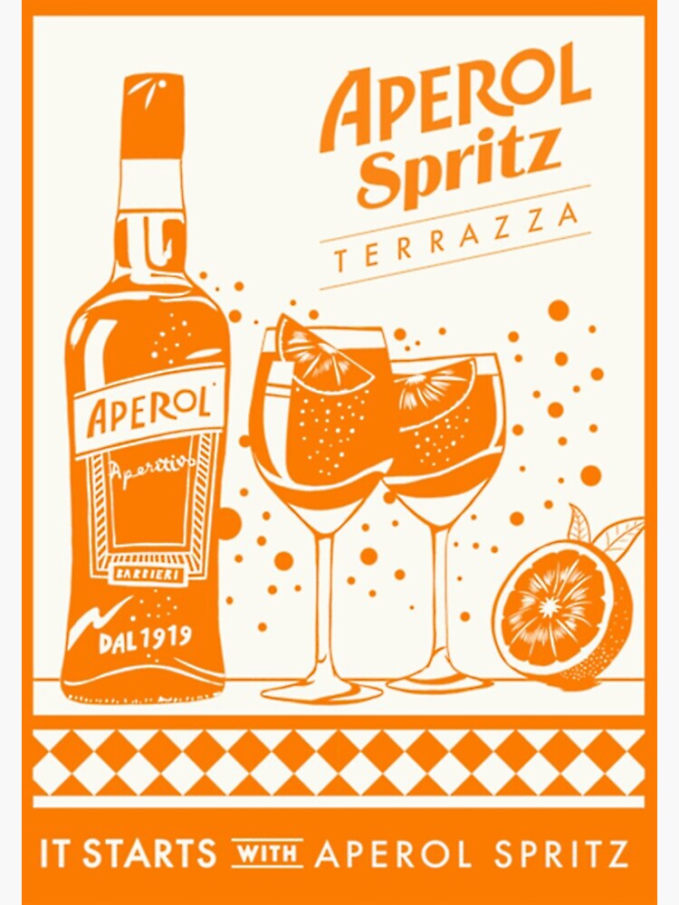 "Aperol Spritz Retro" Sticker for Sale by maxineransom | Redbubble