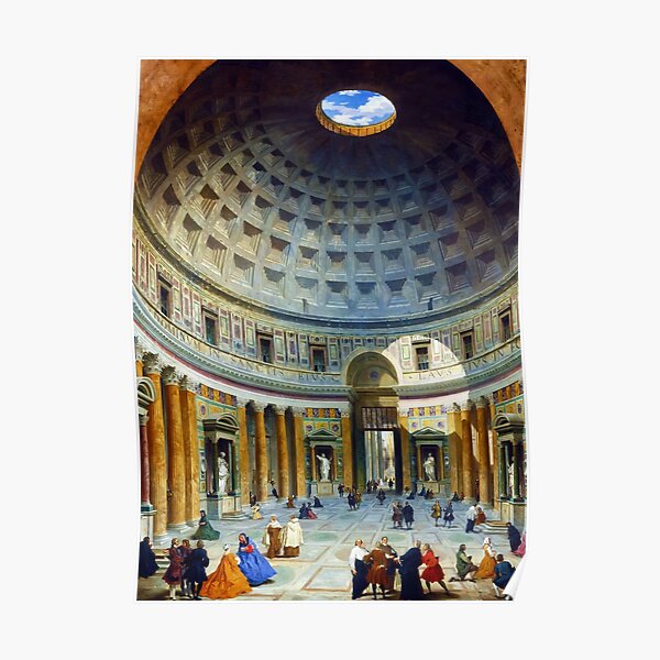 "The Interior of the Pantheon, Rome by Giovanni Paolo Panini" Poster ...