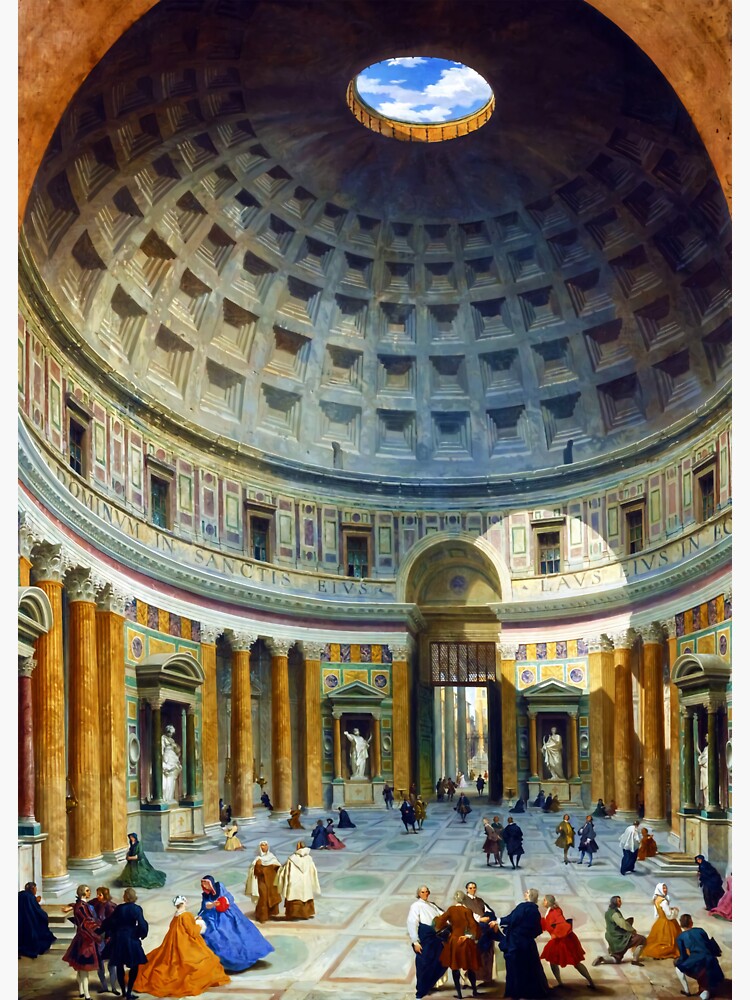 "The Interior of the Pantheon, Rome by Giovanni Paolo Panini" Sticker ...