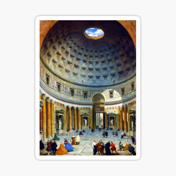 "The Interior of the Pantheon, Rome by Giovanni Paolo Panini" Sticker ...