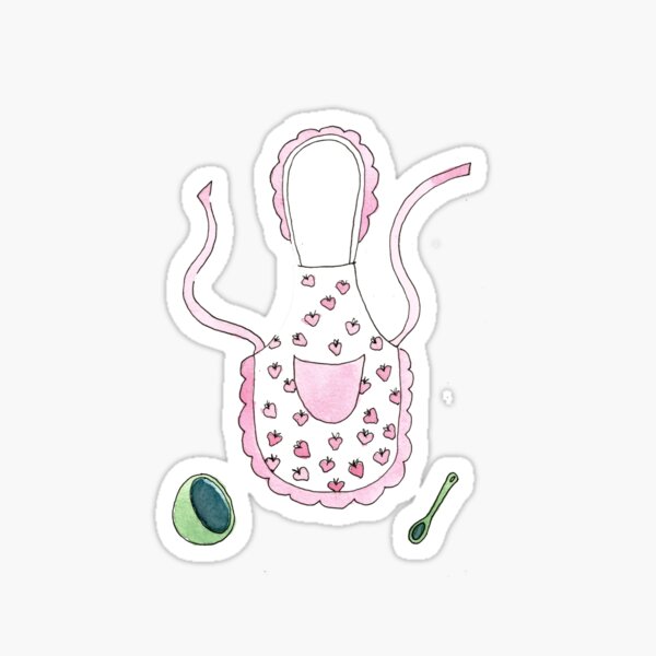 "strawberry apron" Sticker for Sale by jennross76 | Redbubble