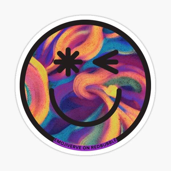 "Colorful Smiley Emoji" Sticker for Sale by EMOJIVERVE | Redbubble