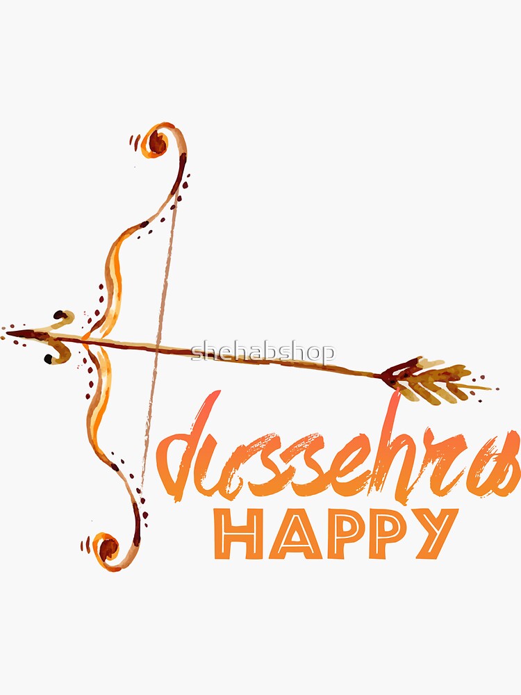 "dussehra happy " Sticker for Sale by shehabshop | Redbubble