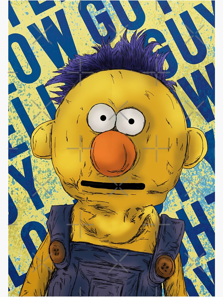 "Yellow guy, yellow guy Dont Hug Me Im Scared, Dhmis" Sticker for Sale ...