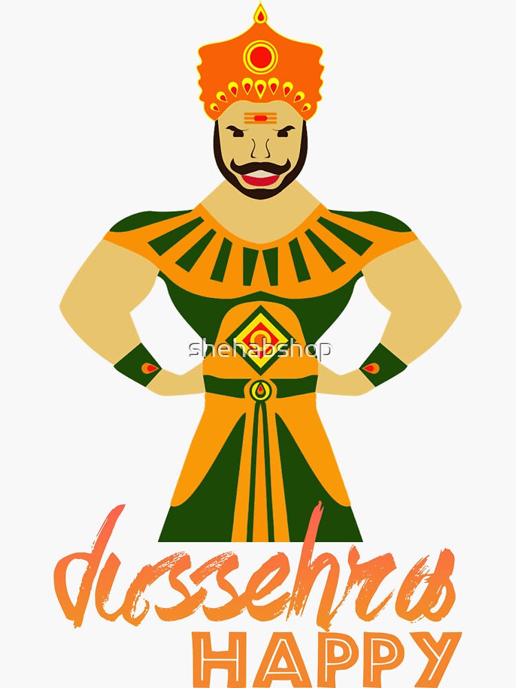 "happy dussehra " Sticker for Sale by shehabshop | Redbubble