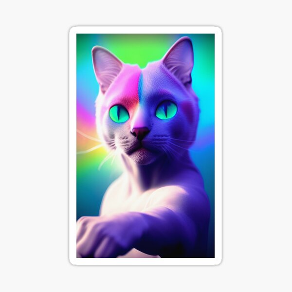 "Cat Punch" Sticker for Sale by Glow4Gold | Redbubble