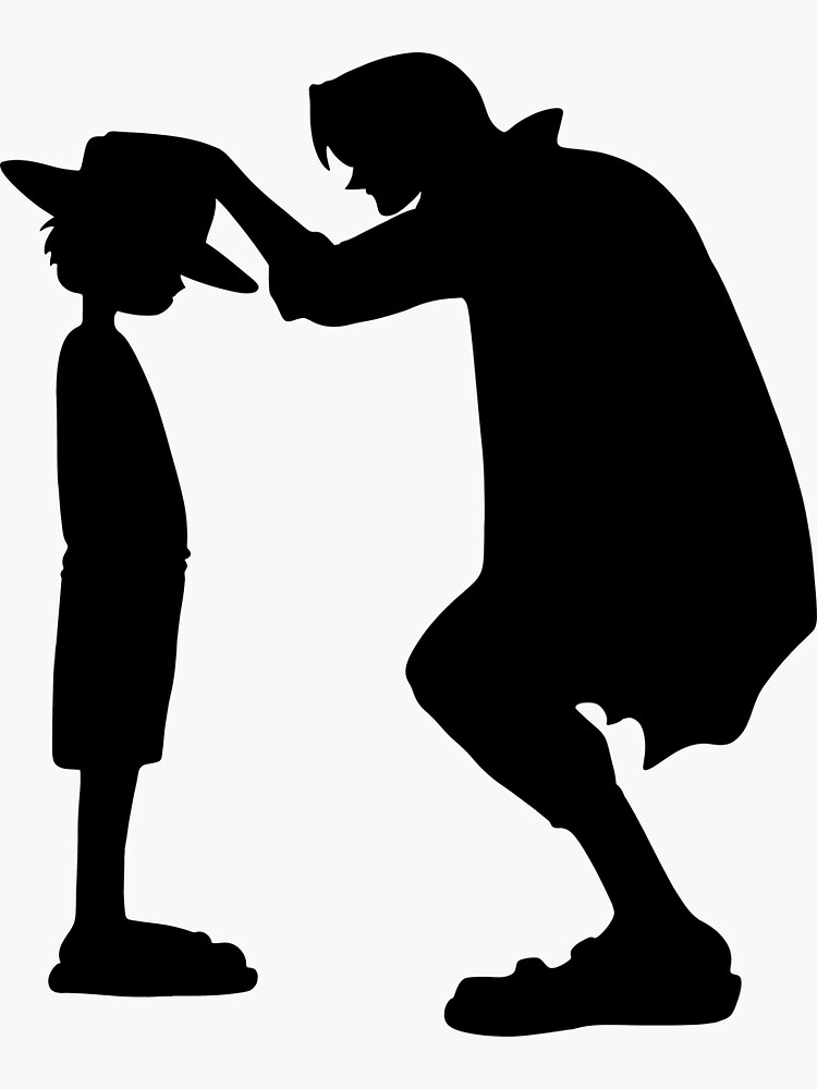 "Luffy und Shanks-Silhouette" Sticker von LunarDesigns14 | Redbubble