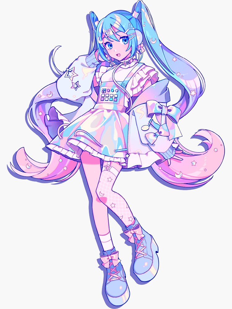 "Miku" Sticker for Sale by ChronicIronic | Redbubble