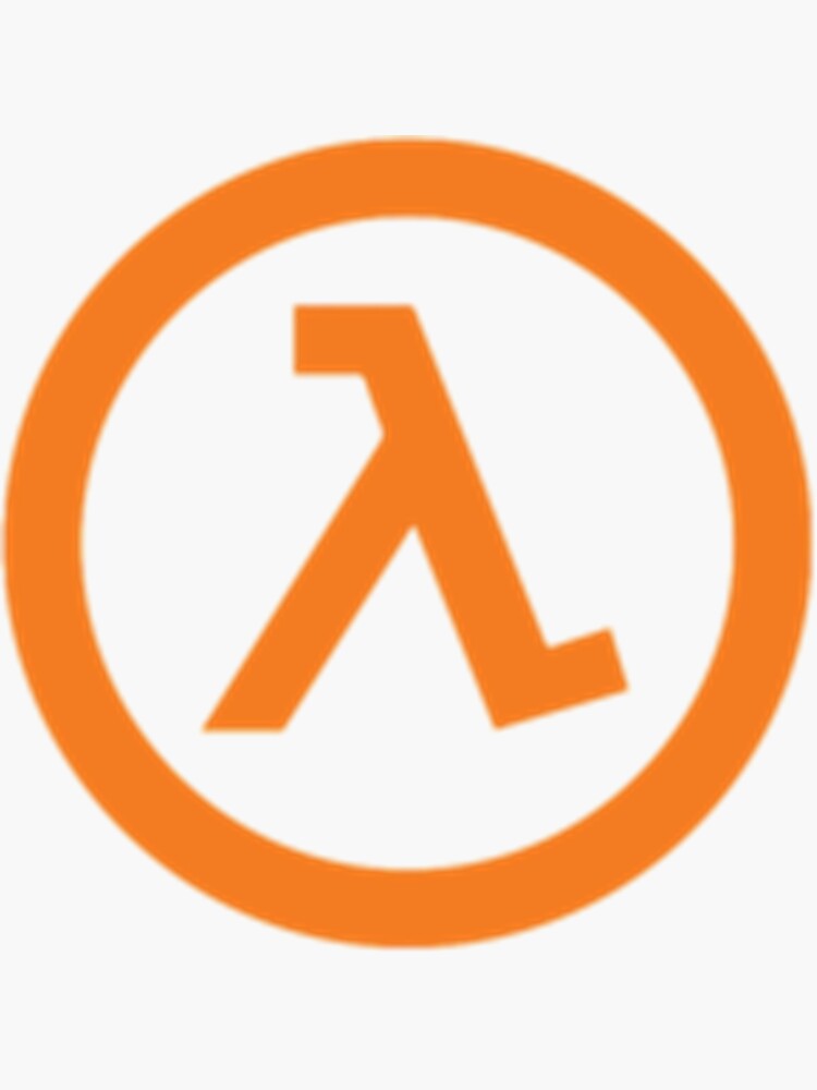 "Half Life Lambda Logo (black background) Classic T-Shirt" Sticker for ...
