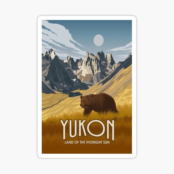 "Yukon Travel poster" Sticker for Sale by merreicarrol | Redbubble