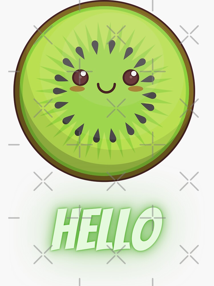 " hello stickers - funny fantasy fruit sticker" Sticker for Sale by JD ...