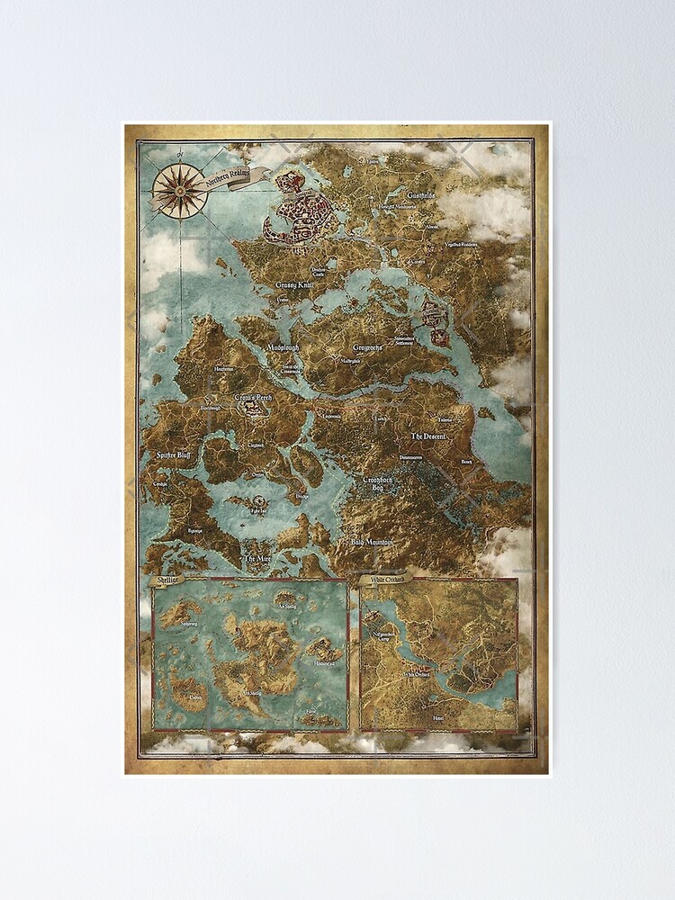 "The Witcher 3 Map" Poster for Sale by mar-garetbrown | Redbubble
