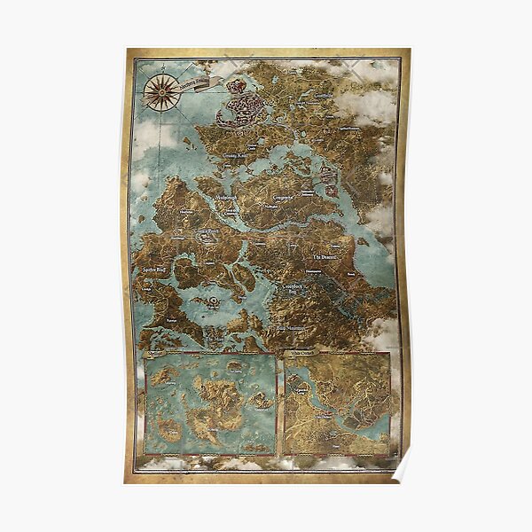 "The Witcher 3 Map" Poster for Sale by mar-garetbrown | Redbubble