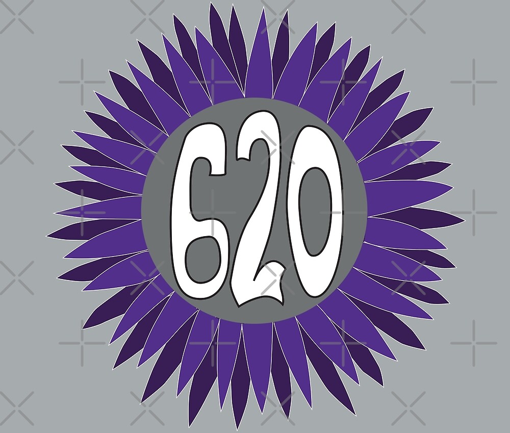 "Hand Drawn Kansas Sunflower 620 Area Code Purple" by itsrturn | Redbubble