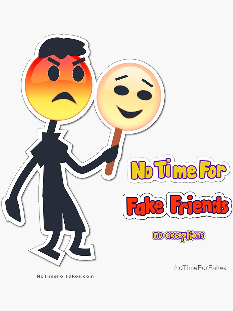 "Fake Friend Boy Emoji" Sticker by NoTimeForFakes | Redbubble