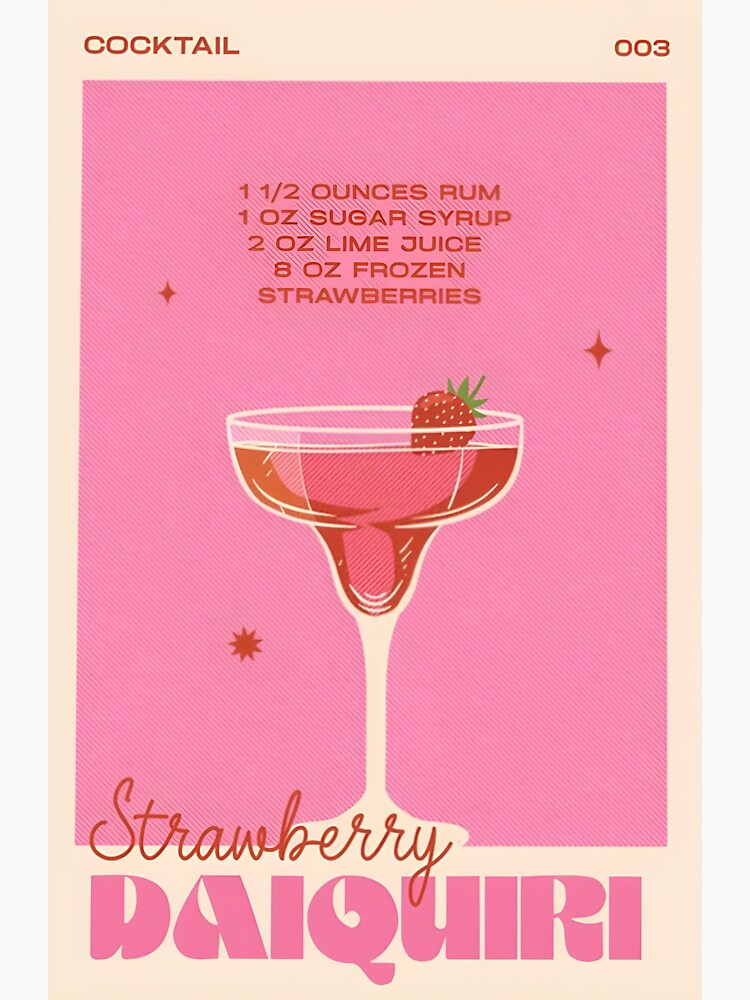 "Strawberry Daiquiri" Sticker for Sale by fdunnsteve | Redbubble