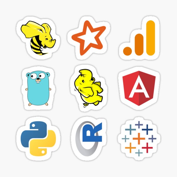 Apache Hive, Spark, Google Analytics, Go Gopher, Hadoop, Angular, Python, R (Language), Tableau ...