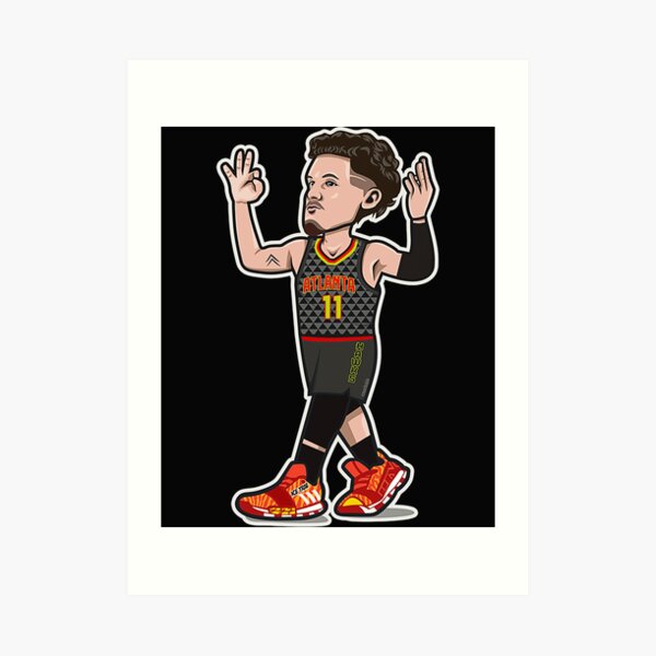 "Trae Young Cartoon Style " Art Print for Sale by SorianCaputo | Redbubble