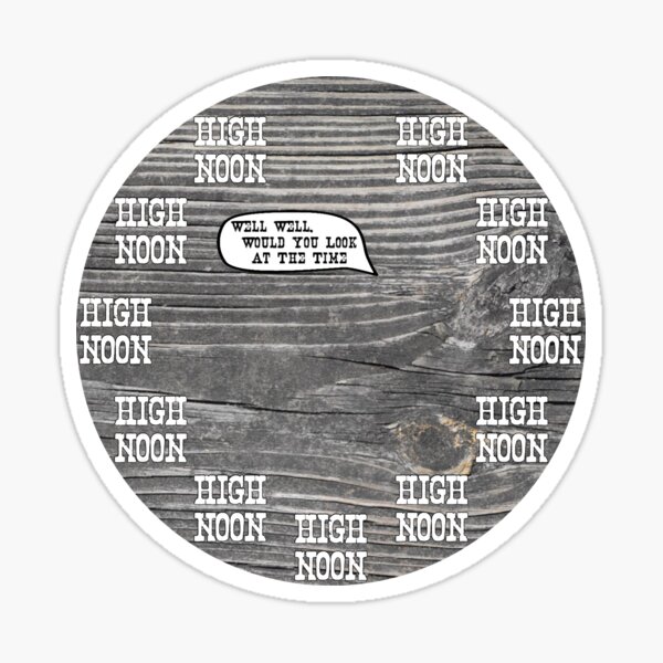 "High Noon Clock" Sticker for Sale by Neon2610 | Redbubble