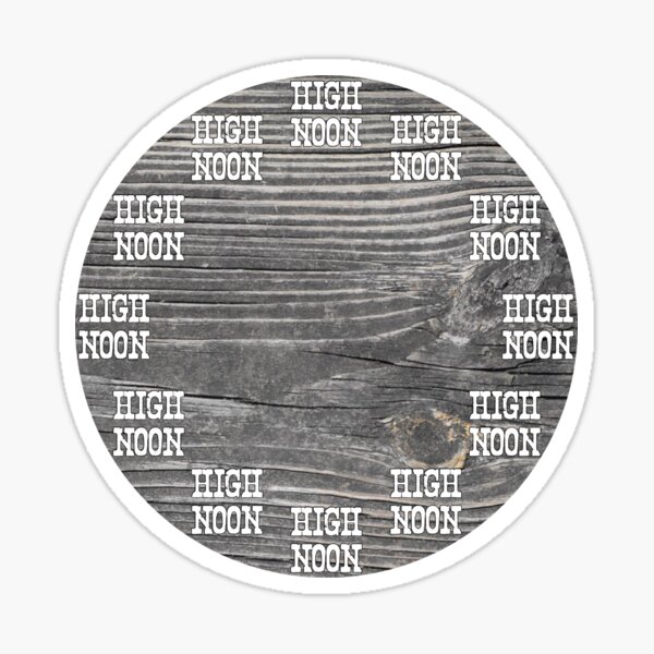 "High Noon Clock" Sticker for Sale by Neon2610 | Redbubble