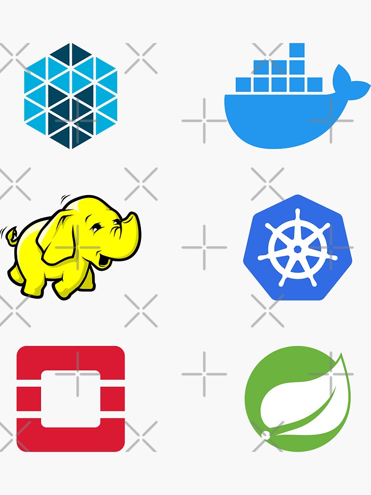 Mesos Docker Hadoop Kubernetes Openstack Spring 6x Sticker Combo 