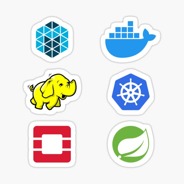 Mesos, Docker, Hadoop, Kubernetes, OpenStack, Spring - 6x Sticker Combo ...