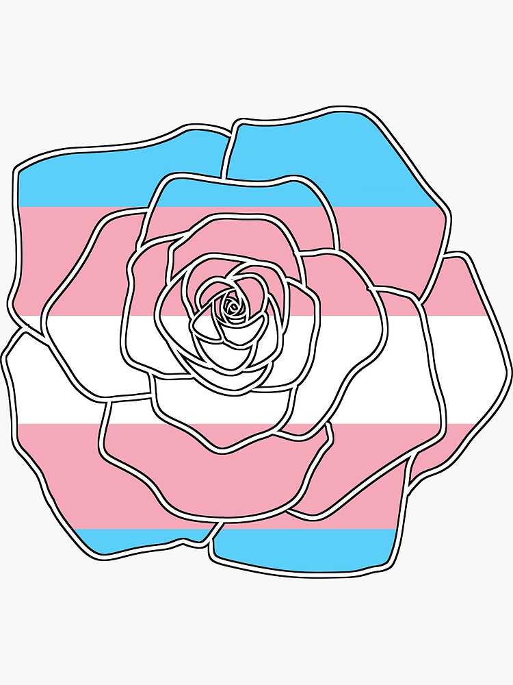 "Rose - Trans" Sticker by Draikinator | Redbubble