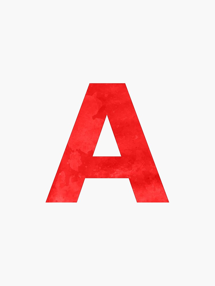 "Red Initial "A"" Sticker for Sale by marinarcher | Redbubble
