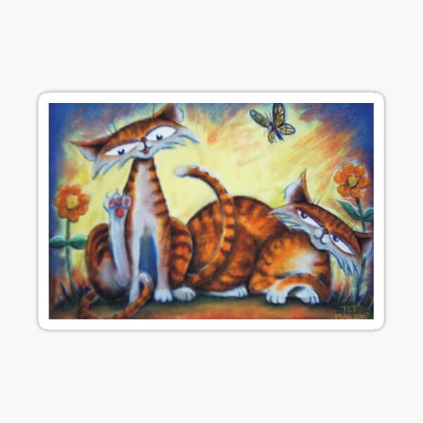 "Two Tails, Bath Time" Sticker for Sale by etourist | Redbubble