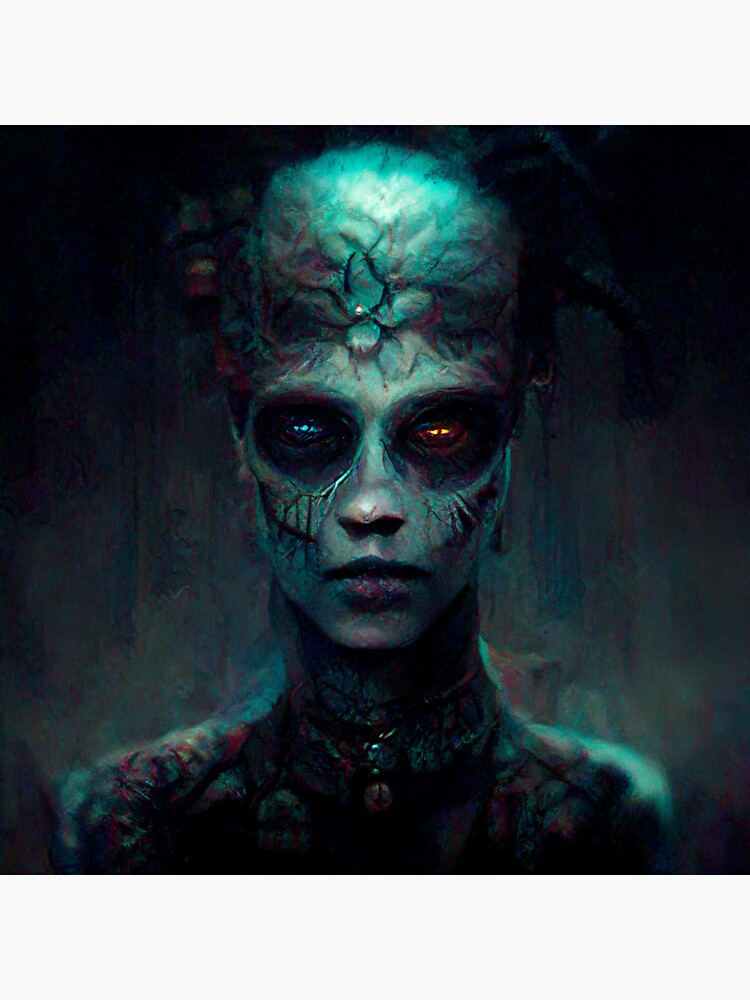 "Zombie Alien Dark Fantasy " Sticker for Sale by Andrewsellerspa ...