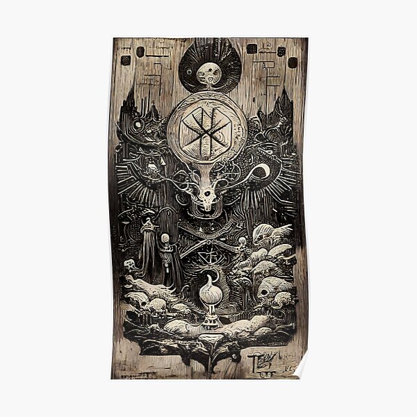 "Vintage Gothic Victorian esoteric scene" Poster for Sale by njiiz ...