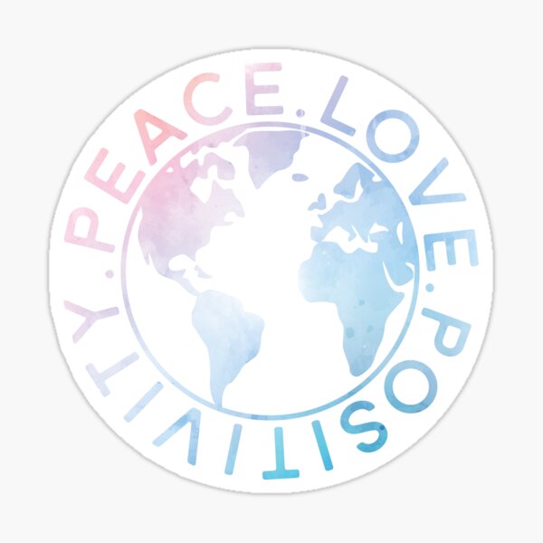 "Peace, Love, Positivity" Sticker for Sale by tcsamuelson | Redbubble
