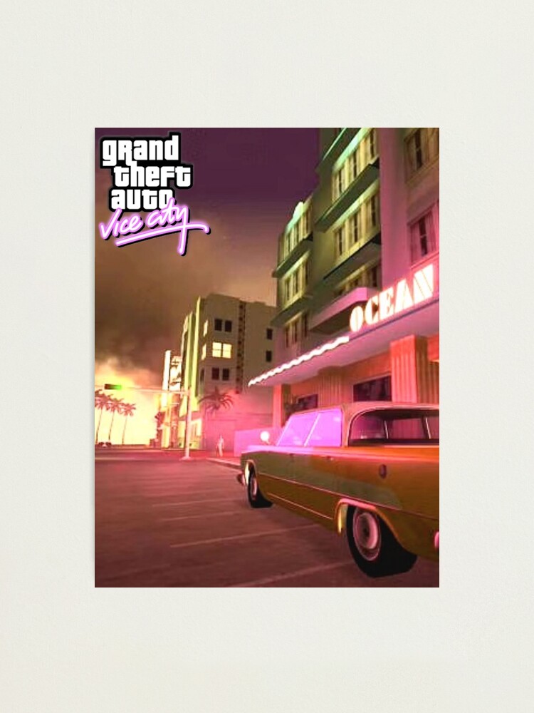 "Gta vice city retro poster | vintage grand theft auto " Photographic ...
