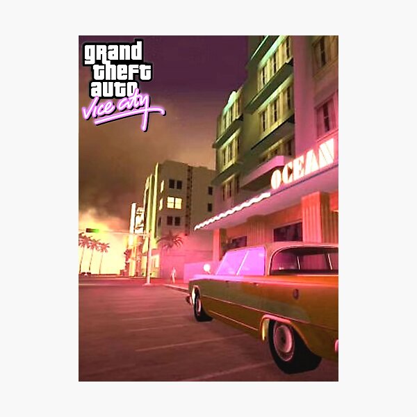 "Gta vice city retro poster | vintage grand theft auto " Photographic ...