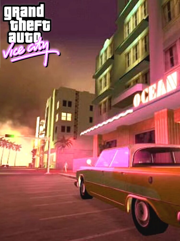 "Gta Vice City Retro-Poster | Oldtimer Grand Theft Auto" Sticker von ...