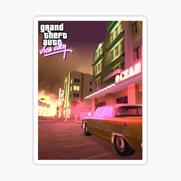 "Gta Vice City Retro-Poster | Oldtimer Grand Theft Auto" Sticker von ...