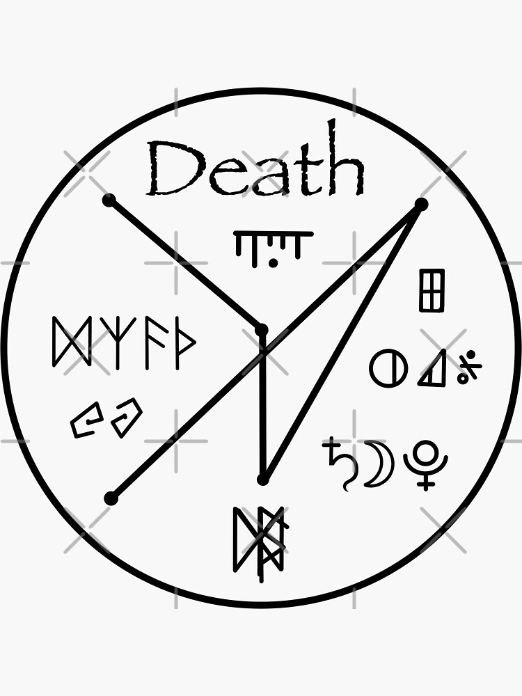 "Talisman protection death " Sticker for Sale by secretmagic | Redbubble