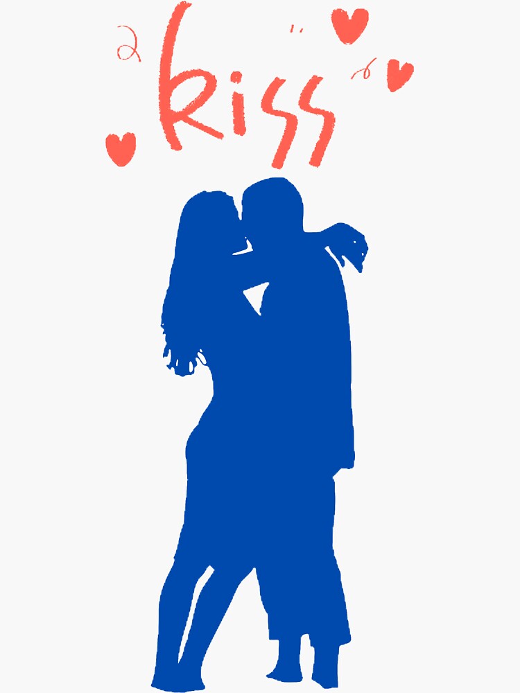 "couple in love kissing" Sticker for Sale by Apollodesing | Redbubble