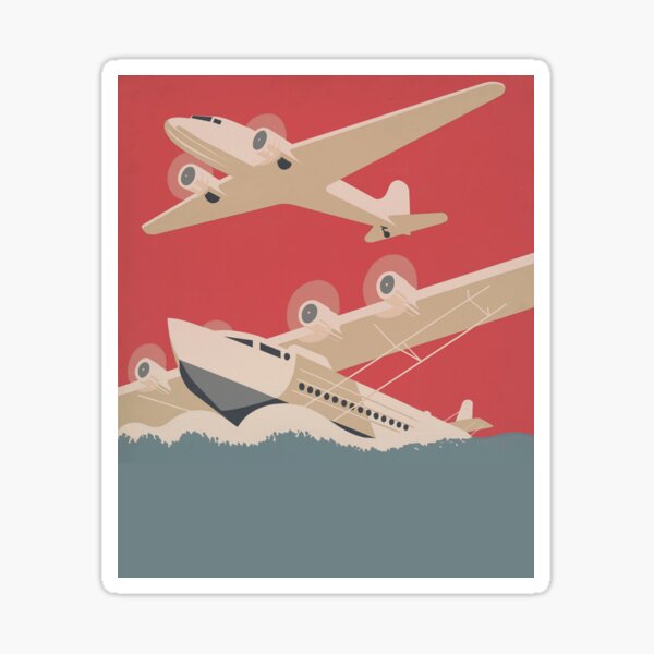 "Sea Planes" Sticker for Sale by FatStack | Redbubble