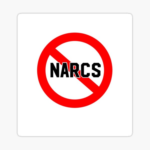 "no narcs allowed" Sticker by resmarted | Redbubble