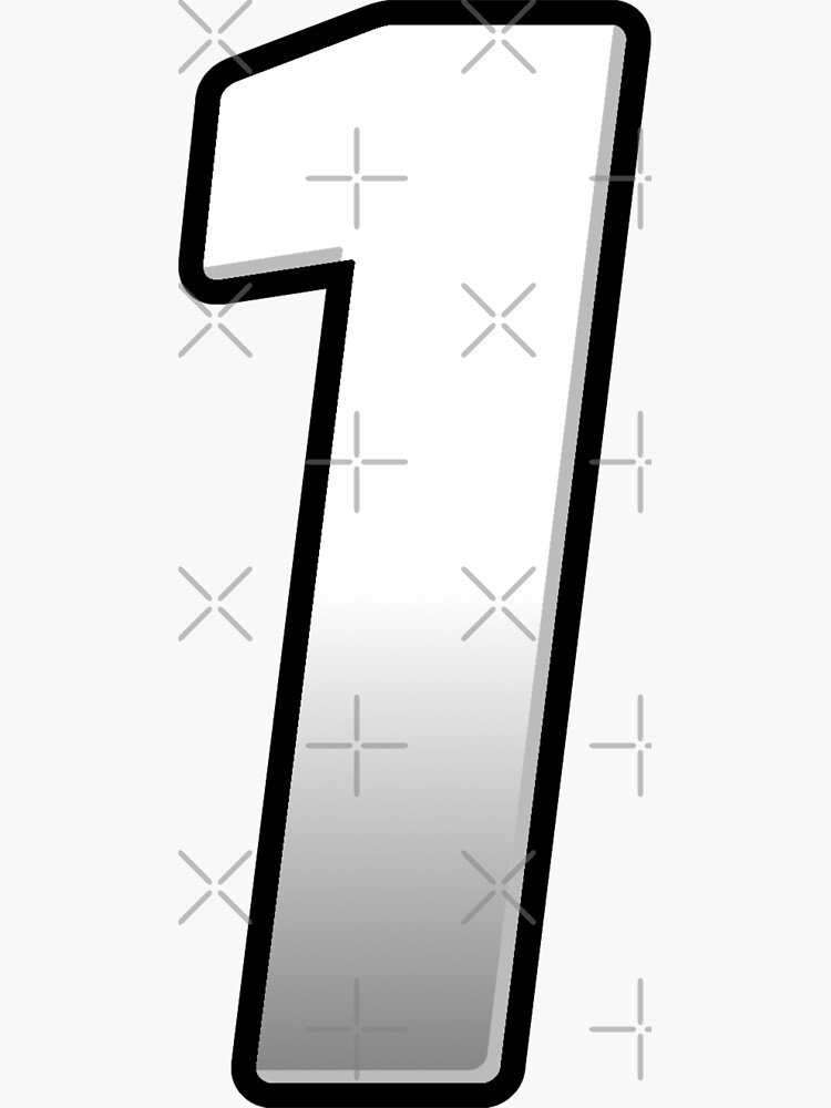 "Racing Number 1" Sticker for Sale by dennystee | Redbubble