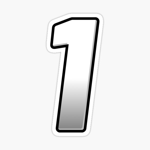"Racing Number 1" Sticker for Sale by dennystee | Redbubble