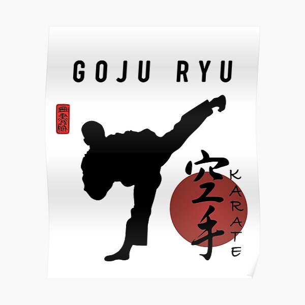 "Goju Ryu Calligraphy Karate Instructor Design - Japanese Martial Art ...