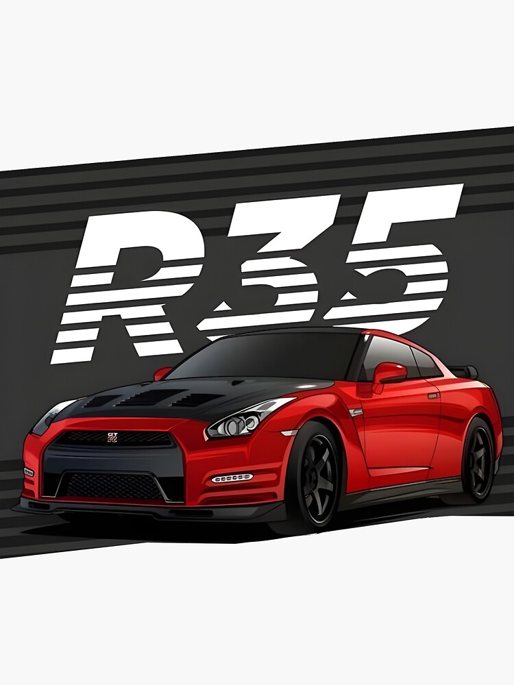"NISSAN GTR" Sticker for Sale by KarenChapma | Redbubble